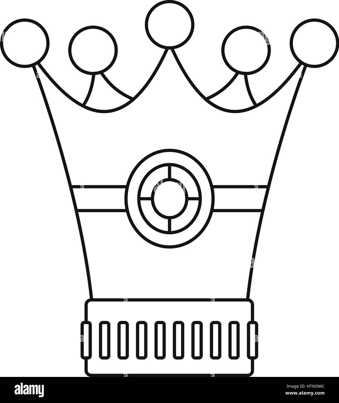 Medieval Crown Icon Outline Illustration Of Medieval Crown Vector Icon