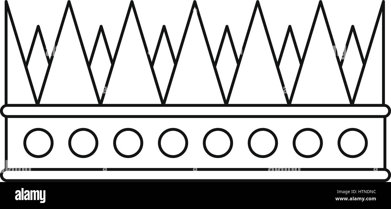 Regal crown icon. Outline illustration of regal crown vector icon for ...