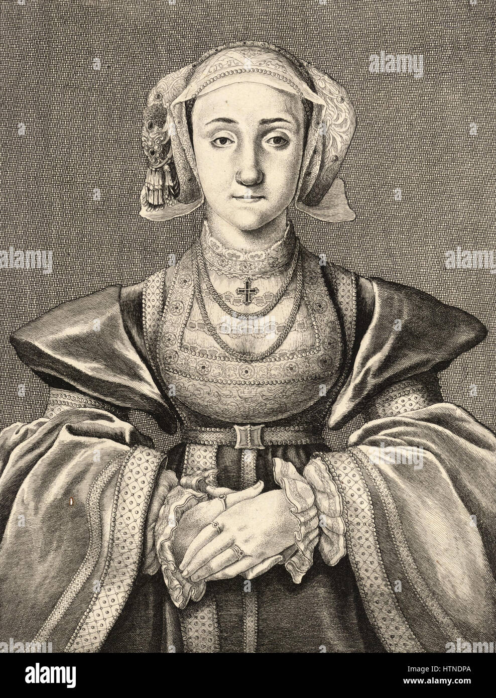 Wenceslas Hollar's engraving of Anne of Cleves portrays the historical ...