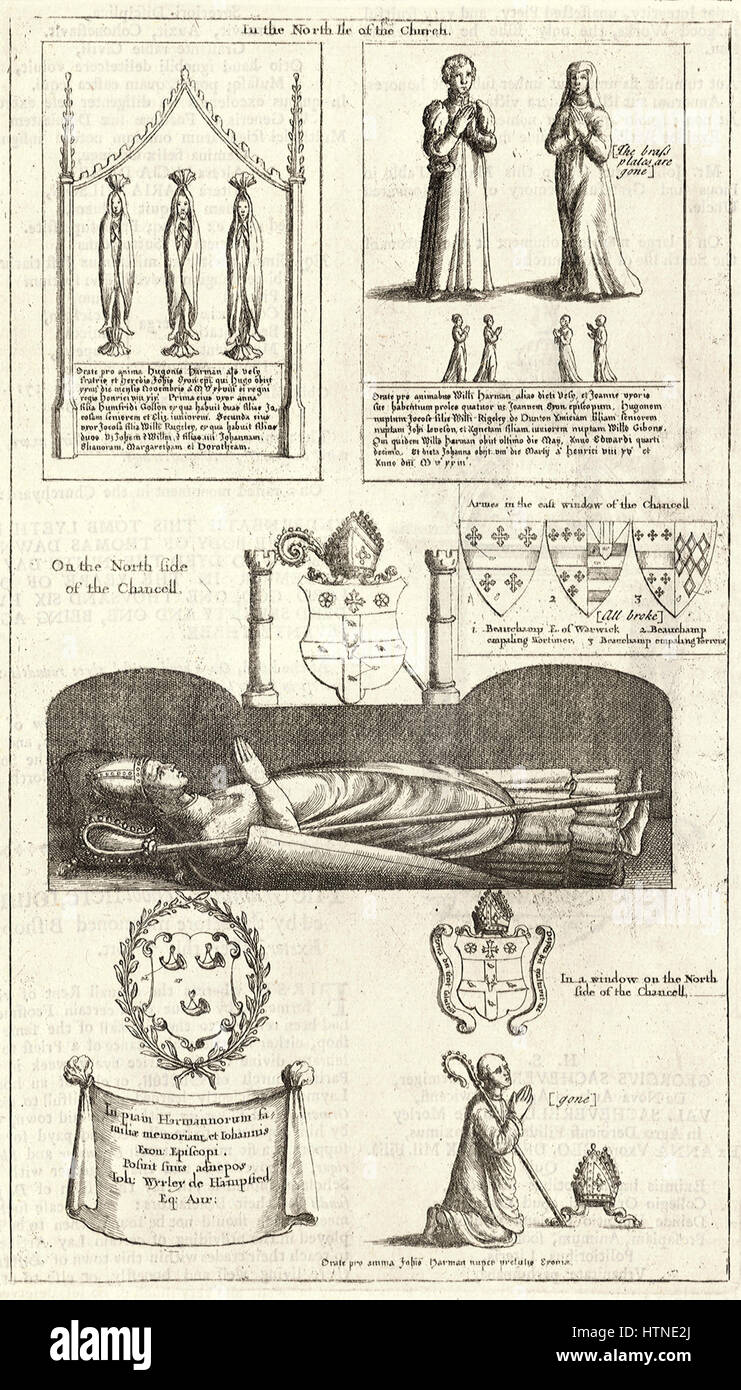 Wenceslas Hollar’s engraving 'Harman Family Monument' portrays a ...