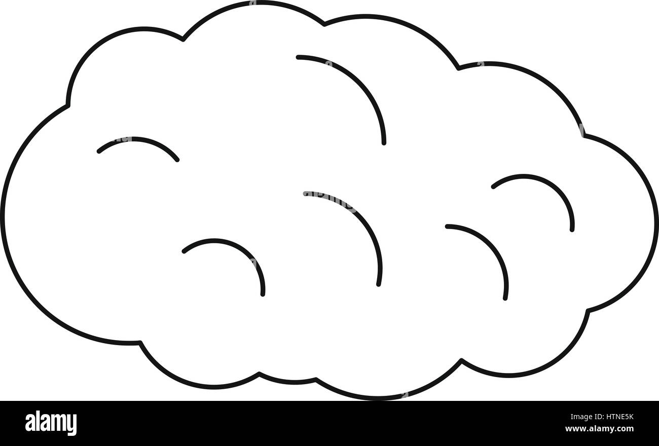 Cloud icon. Outline illustration of cloud vector icon for web Stock ...