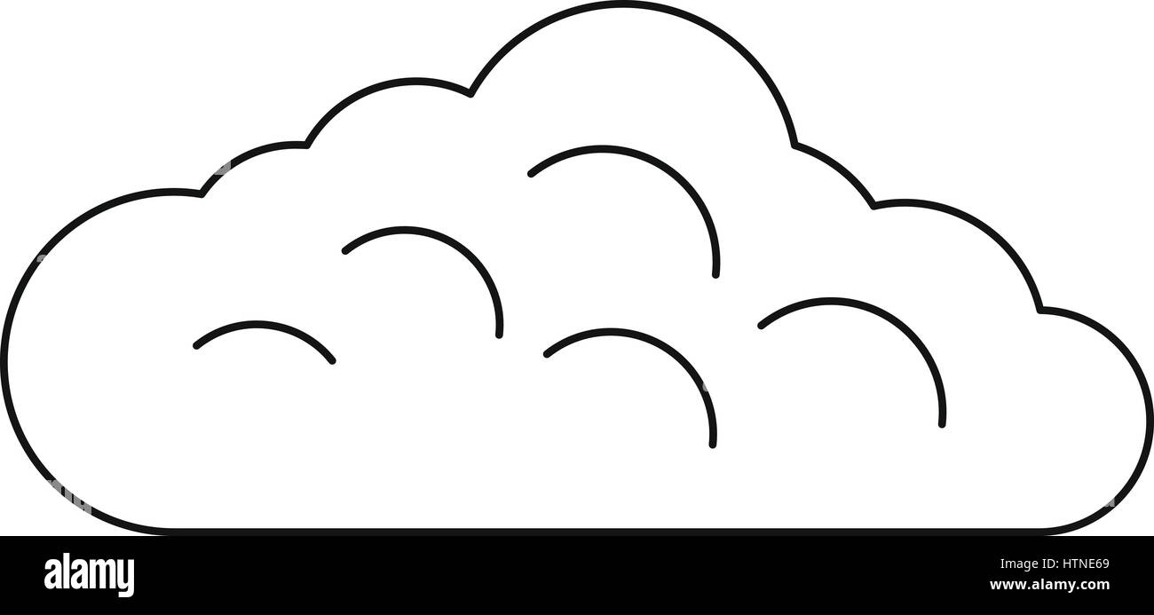 Sky cloud icon. Outline illustration of sky cloud vector icon for web ...