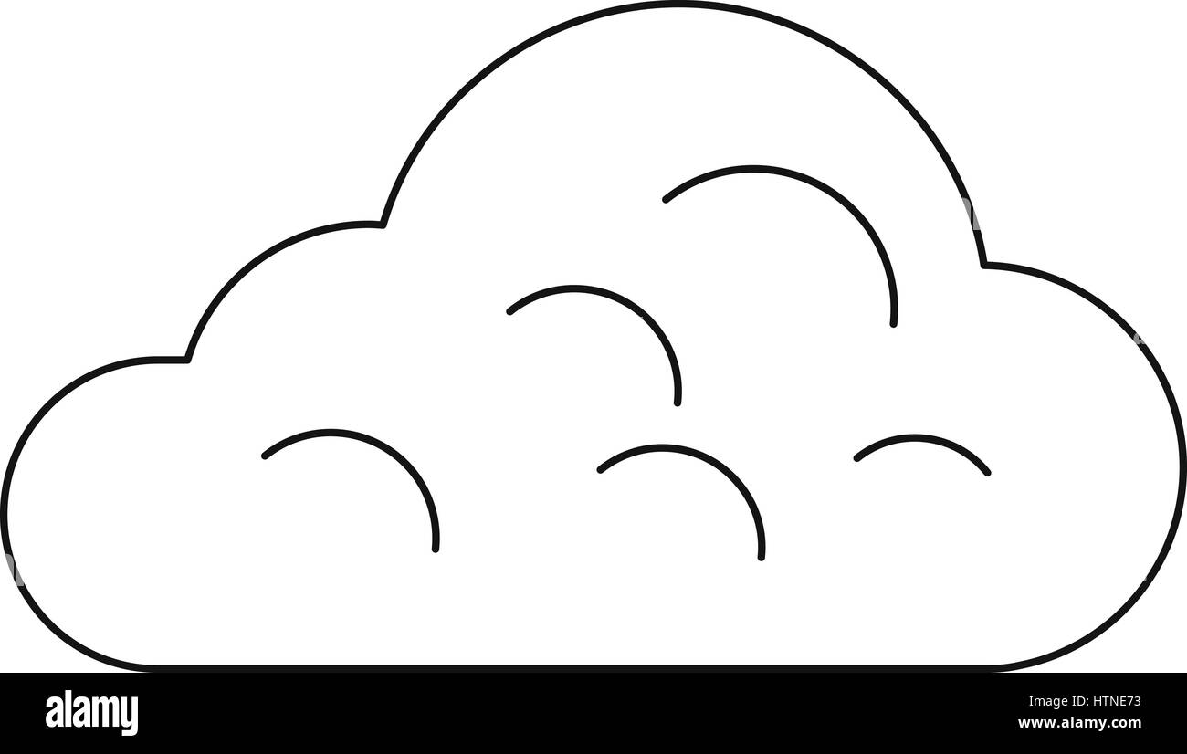 Rainy cloud icon. Outline illustration of rainy cloud vector icon for ...