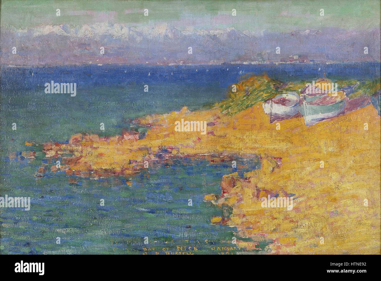 John Peter Russell - Bay of Nice, 1891 Stock Photo - Alamy