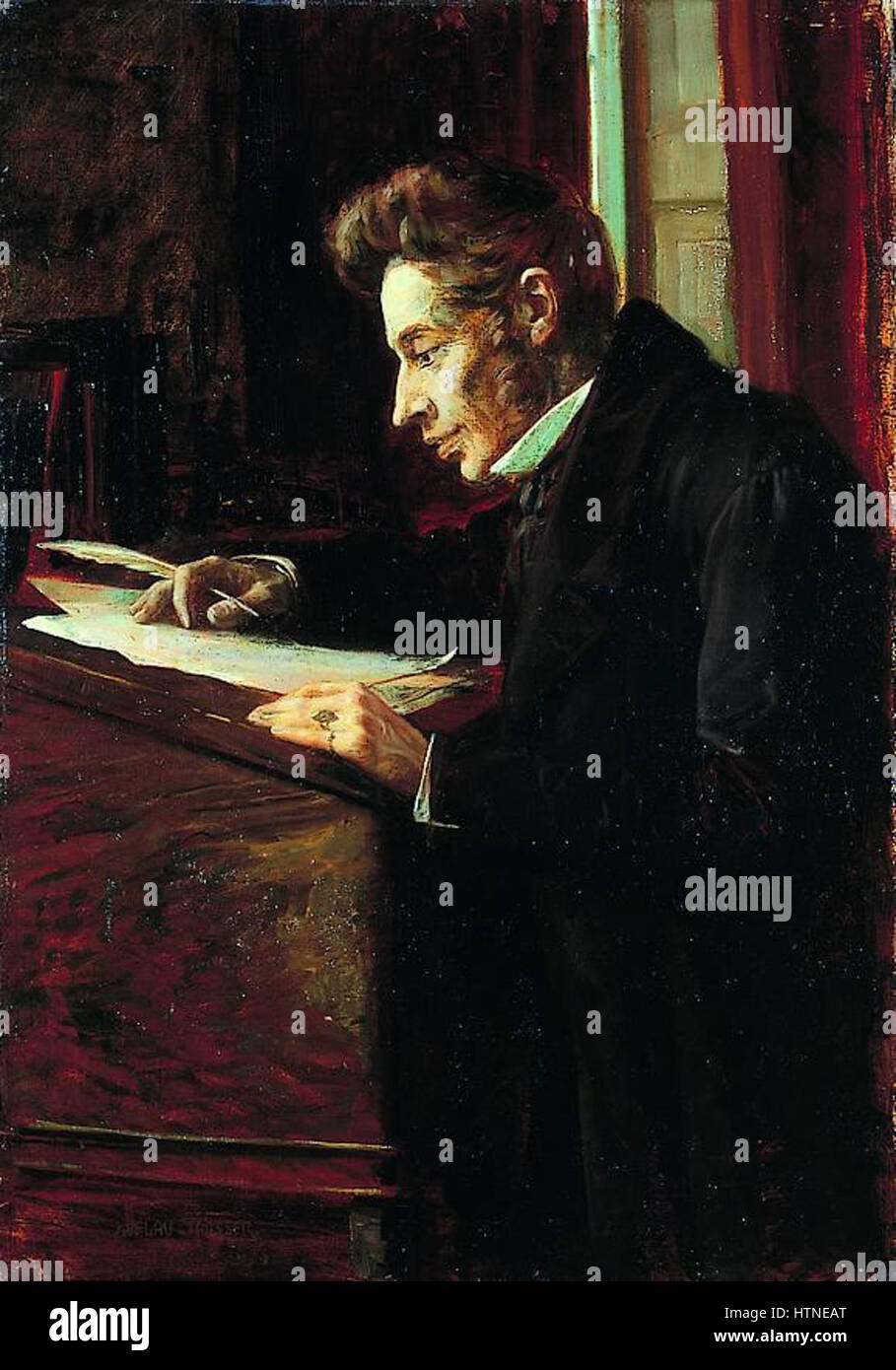 This 1902 portrait by Luplau Janssen captures Søren Kierkegaard, a ...