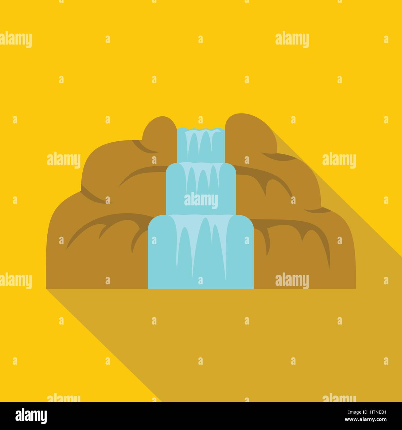 Waterfall icon. Flat illustration of waterfall vector icon for web ...