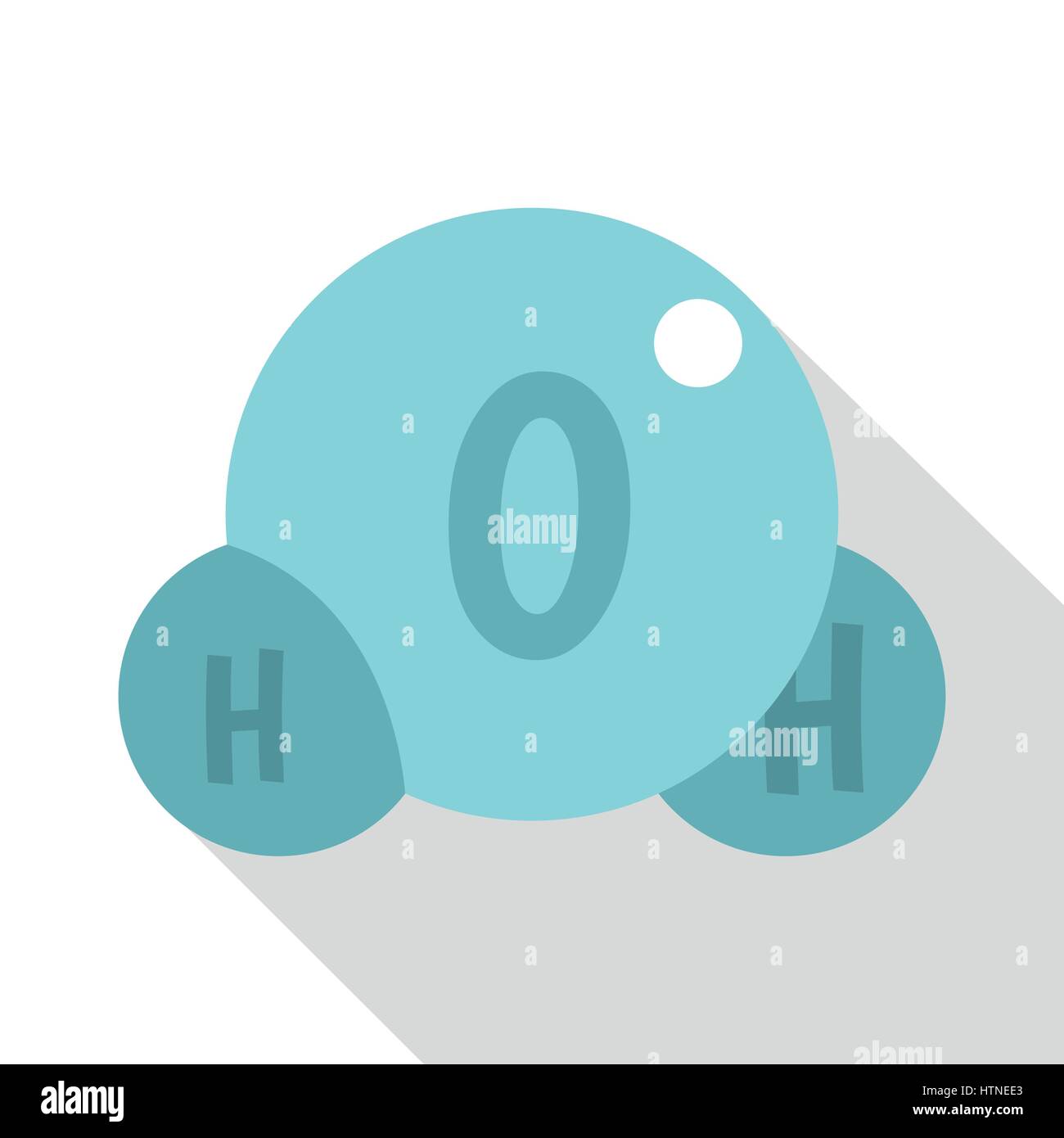 Water molecule icon. Flat illustration of water molecule vector icon ...