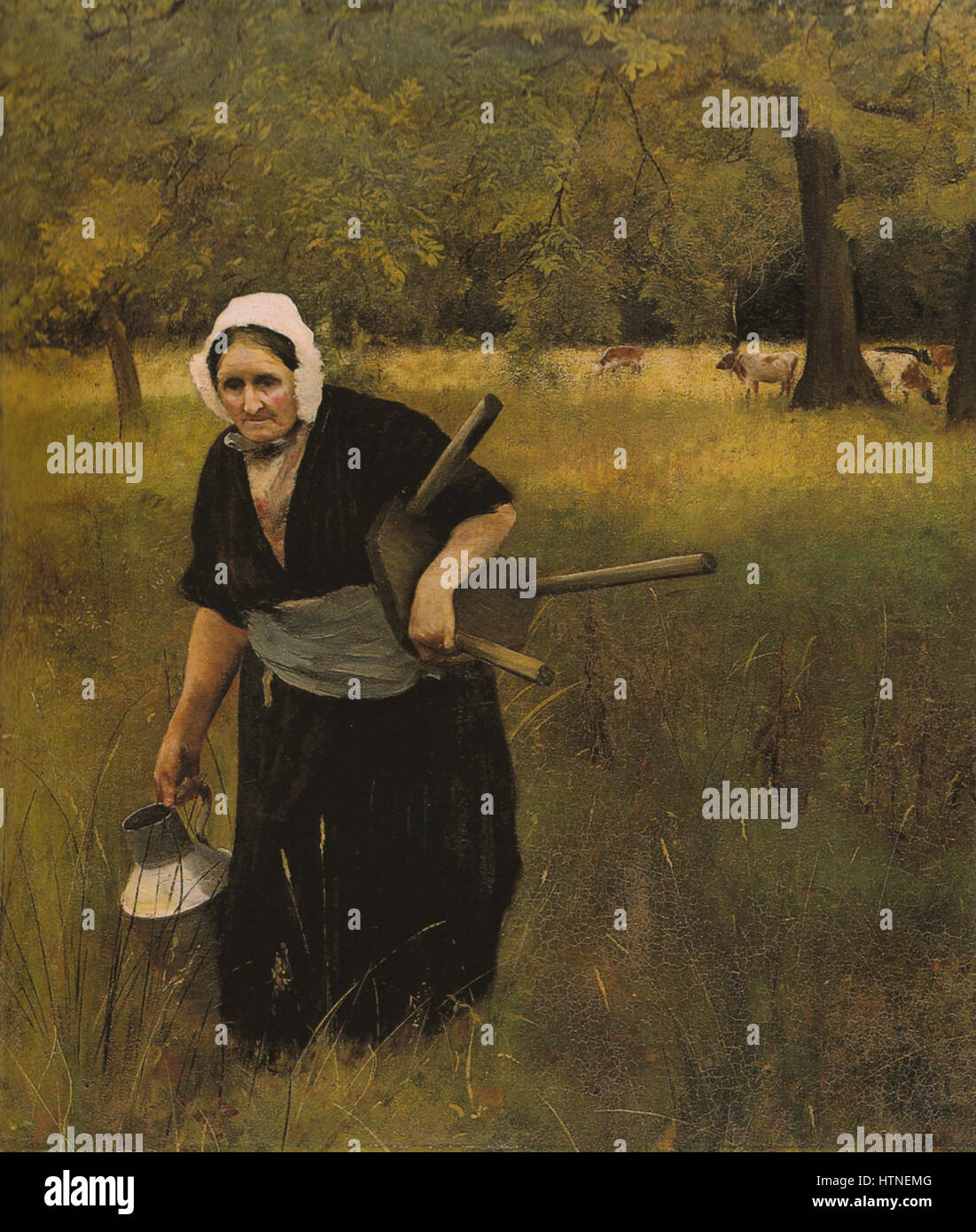 Mansel Lewis - The Dairy Maid 1879 Stock Photo - Alamy