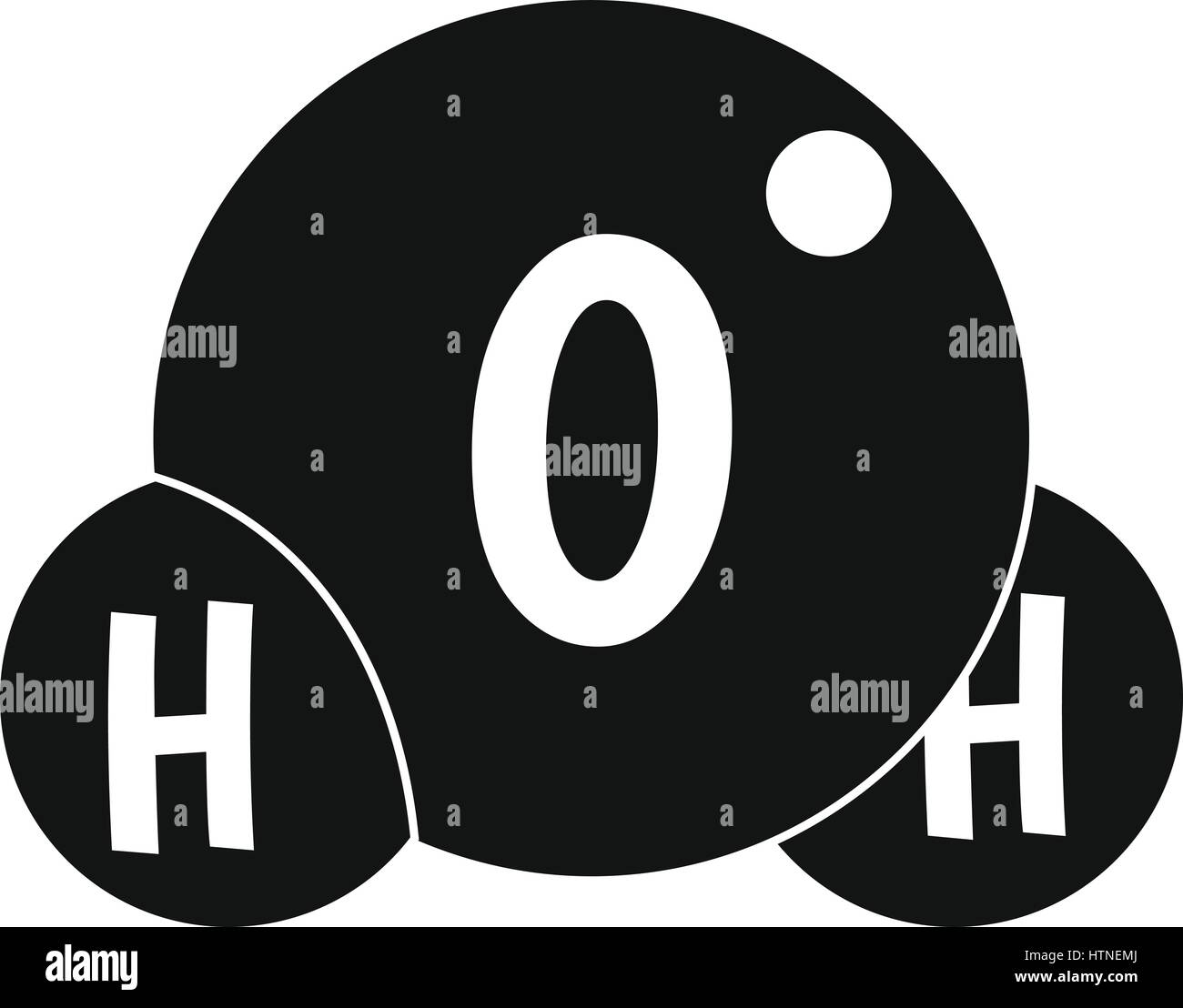 Water molecule icon. Simple illustration of water molecule vector icon ...