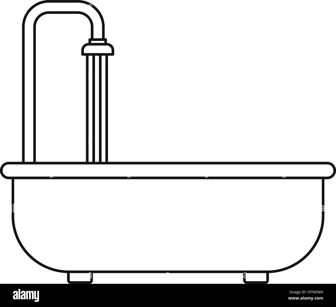 Bathroom icon. Outline illustration of bathroom vector icon for web ...