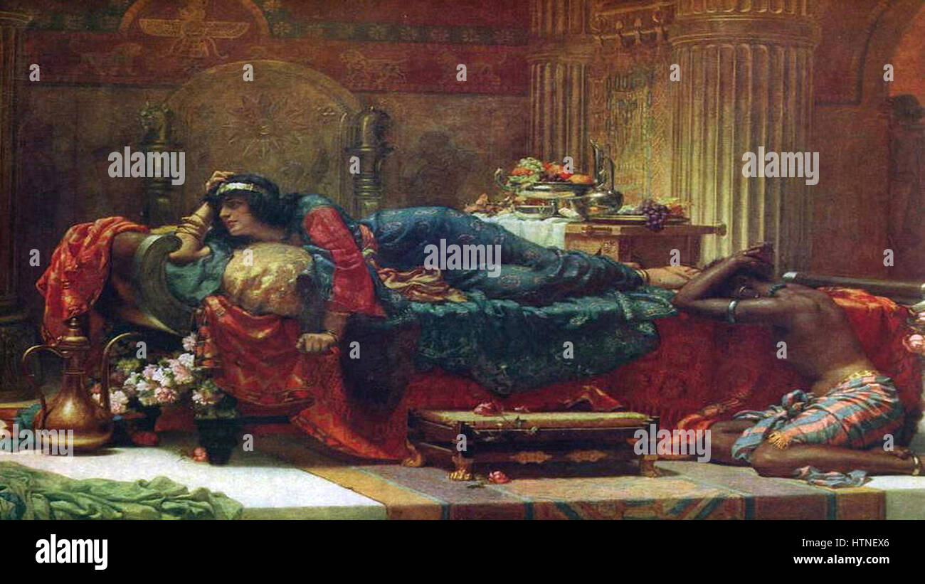 Ernest Normand's 1890 painting 'Queen Vashti Deposed' depicts the ...