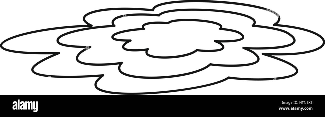 Water puddle icon. Outline illustration of water puddle vector icon for ...