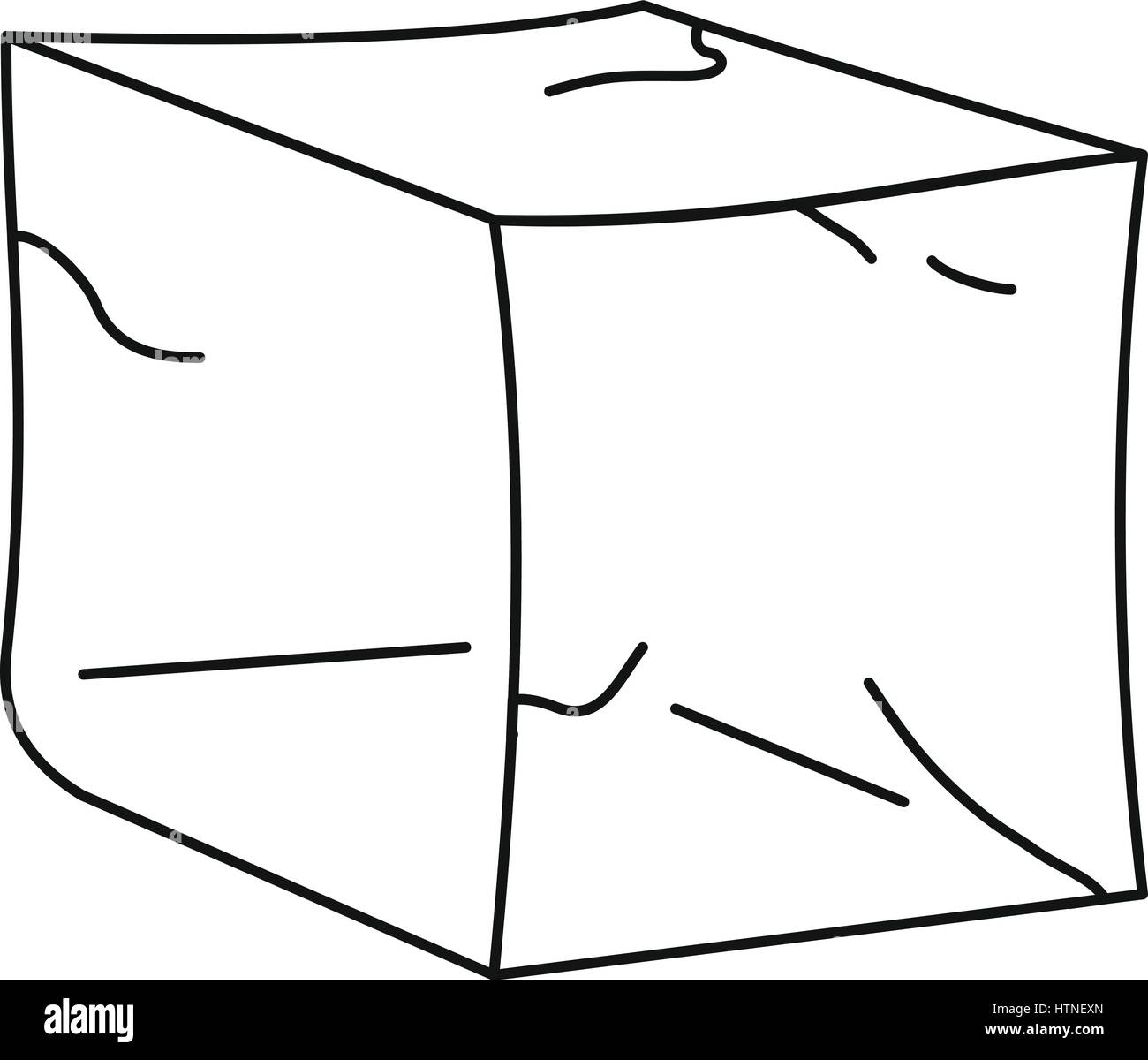 Ice icon. Outline illustration of ice vector icon for web Stock Vector ...