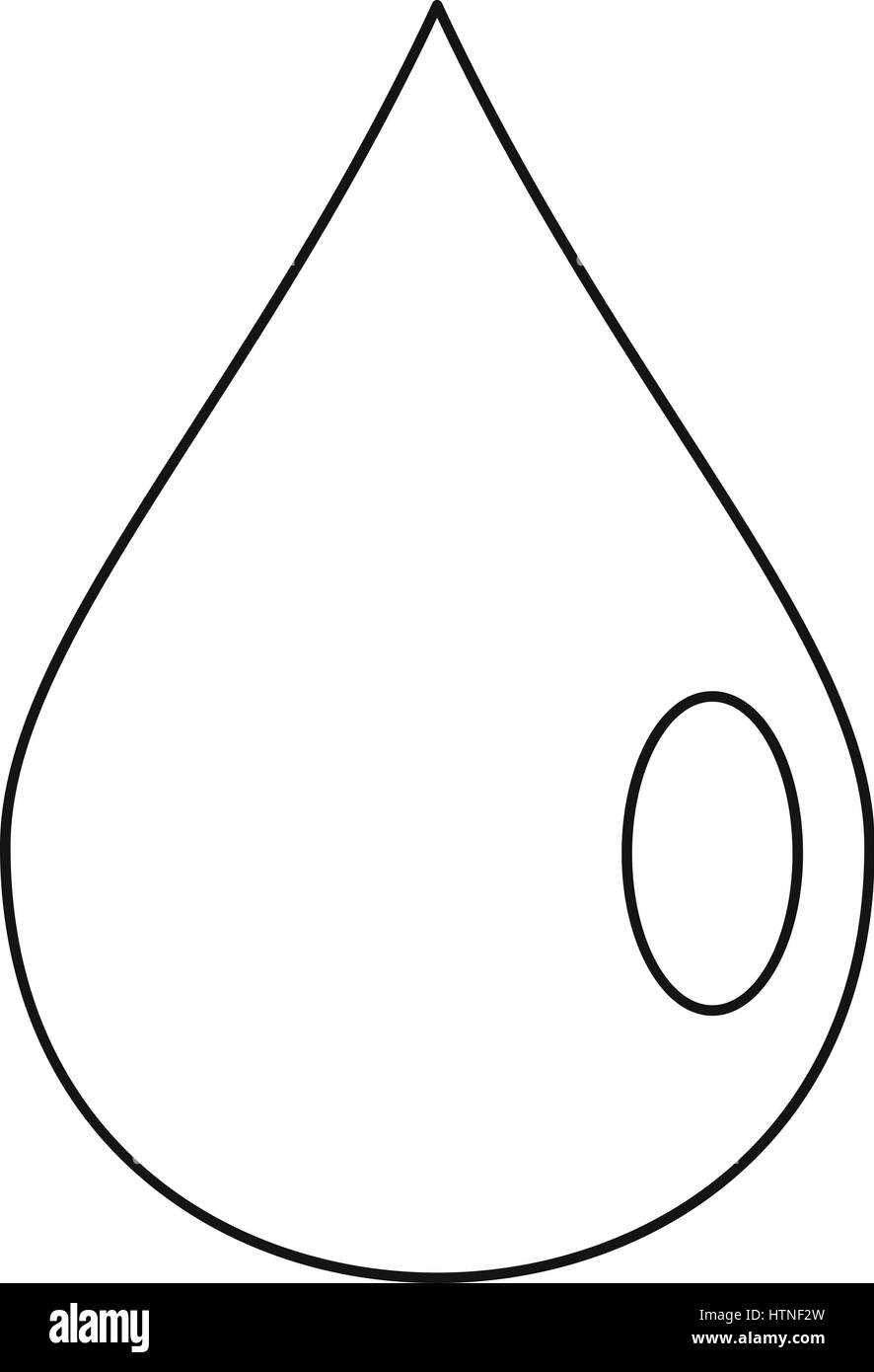 Drop icon. Outline illustration of drop vector icon for web Stock ...
