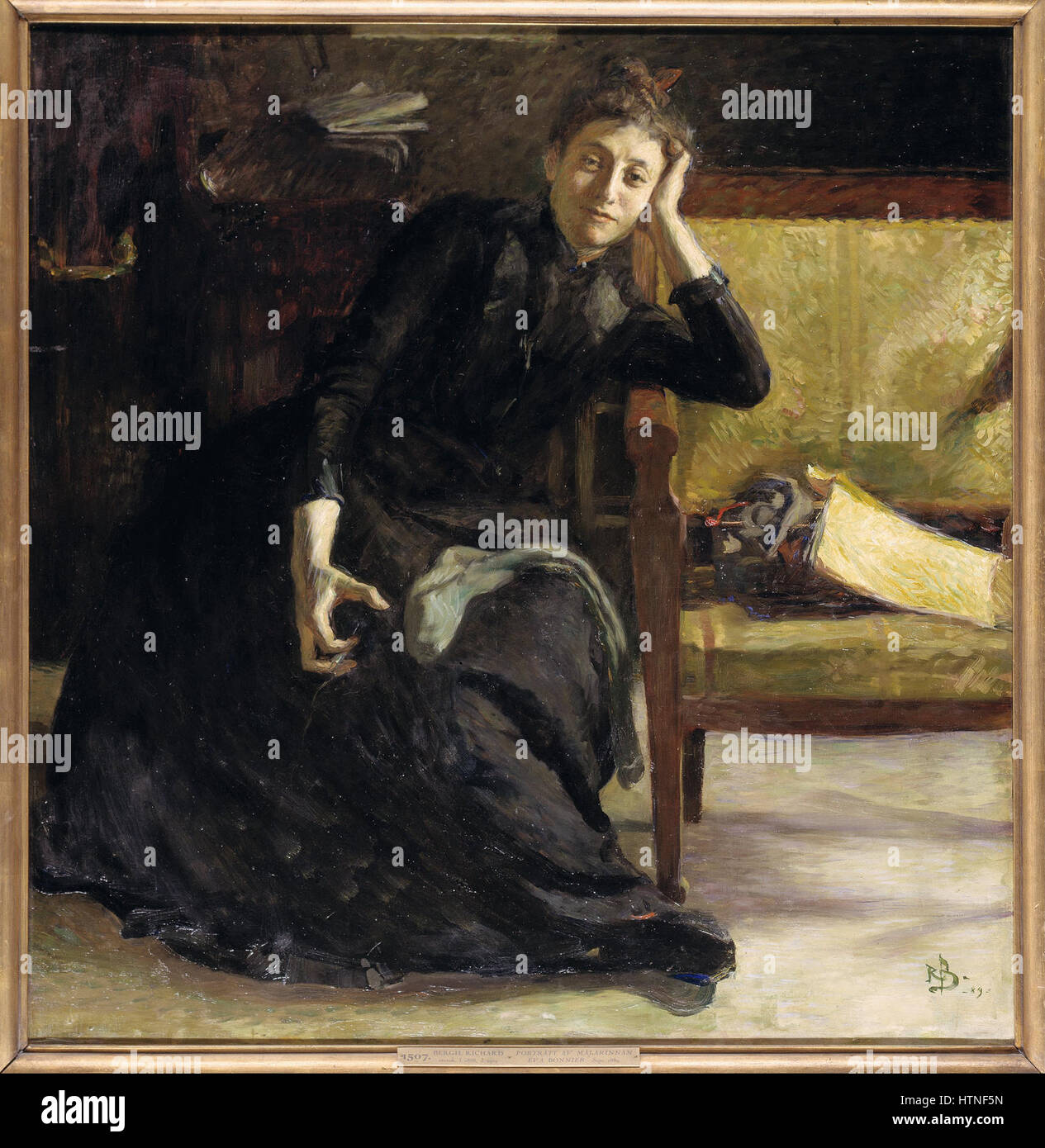 Rickard Bergh - The Artist Eva Bonnier - Google Art Project Stock Photo ...