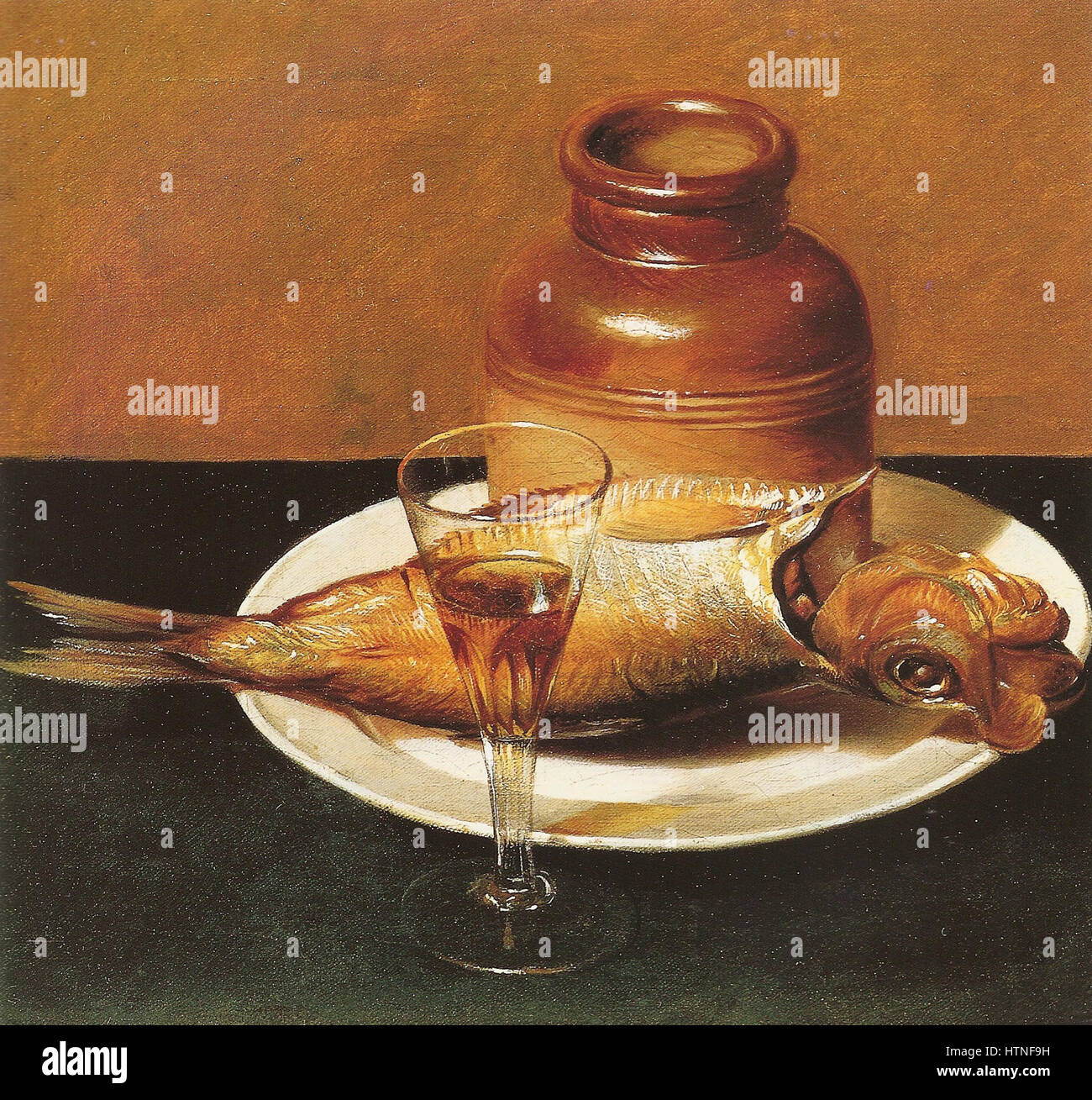 Still life with jug and fish-raphaelle peale Stock Photo - Alamy