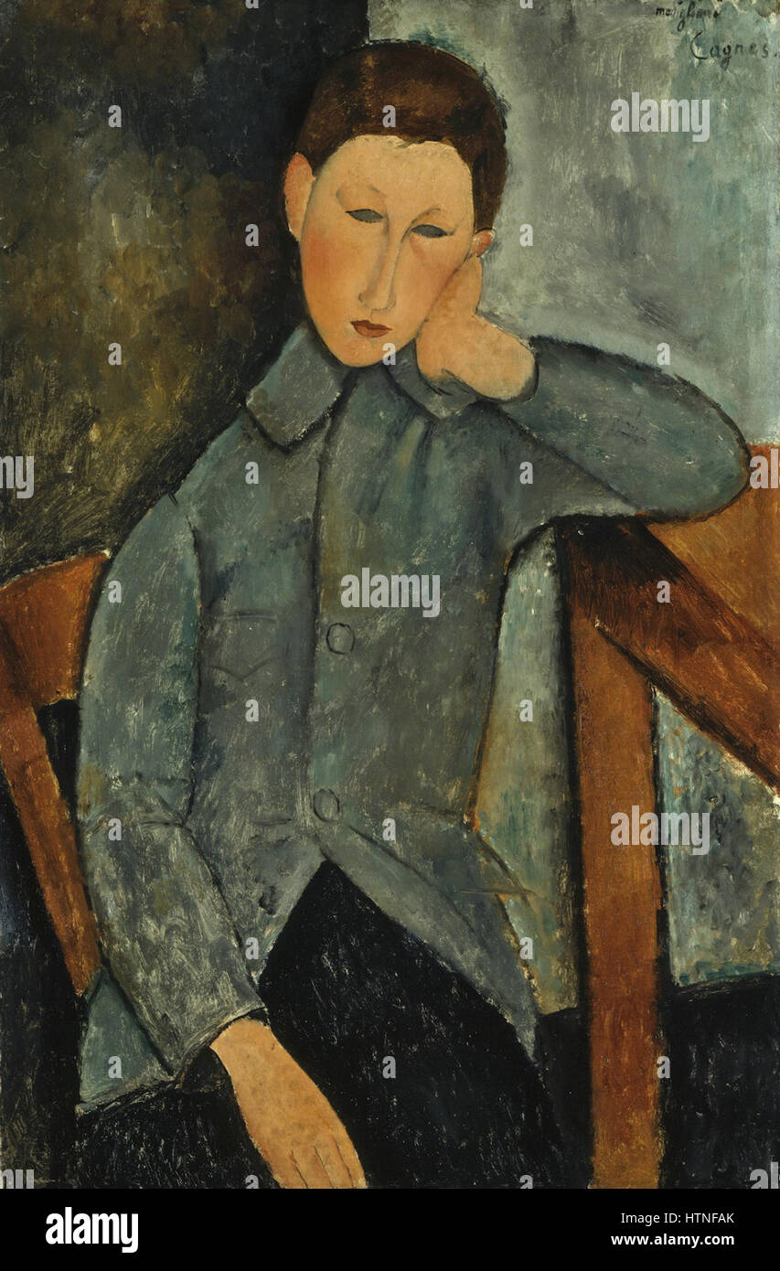 'The Boy' by Amedeo Modigliani is a portrait of a young boy painted in ...