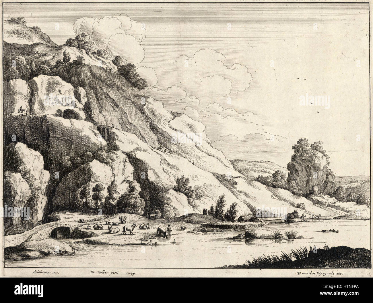 Wenceslas Hollar’s 'The Stone Bridge (Elsheimer) (State 1)' captures a ...