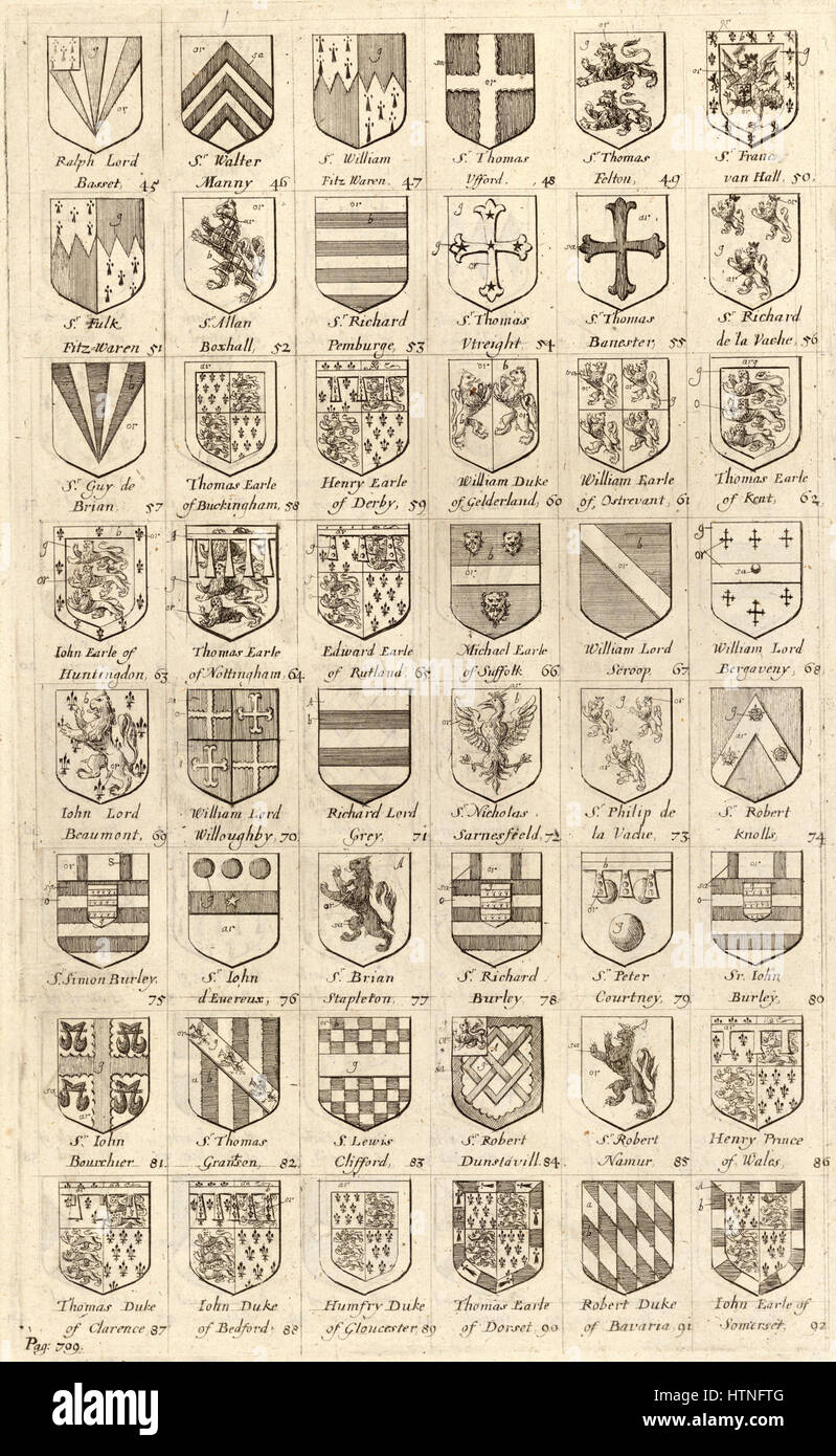 Wenceslas Hollar’s 'Arms of Knights of the Garter 23' illustrates the ...