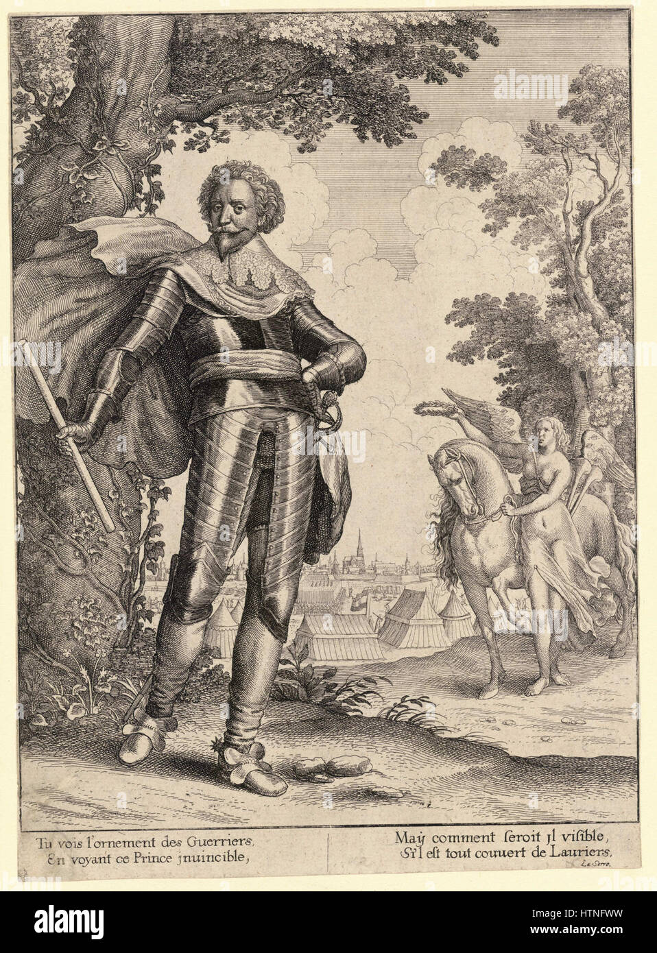 Engraving of portrait of frederick henry prince of orange hi-res stock ...