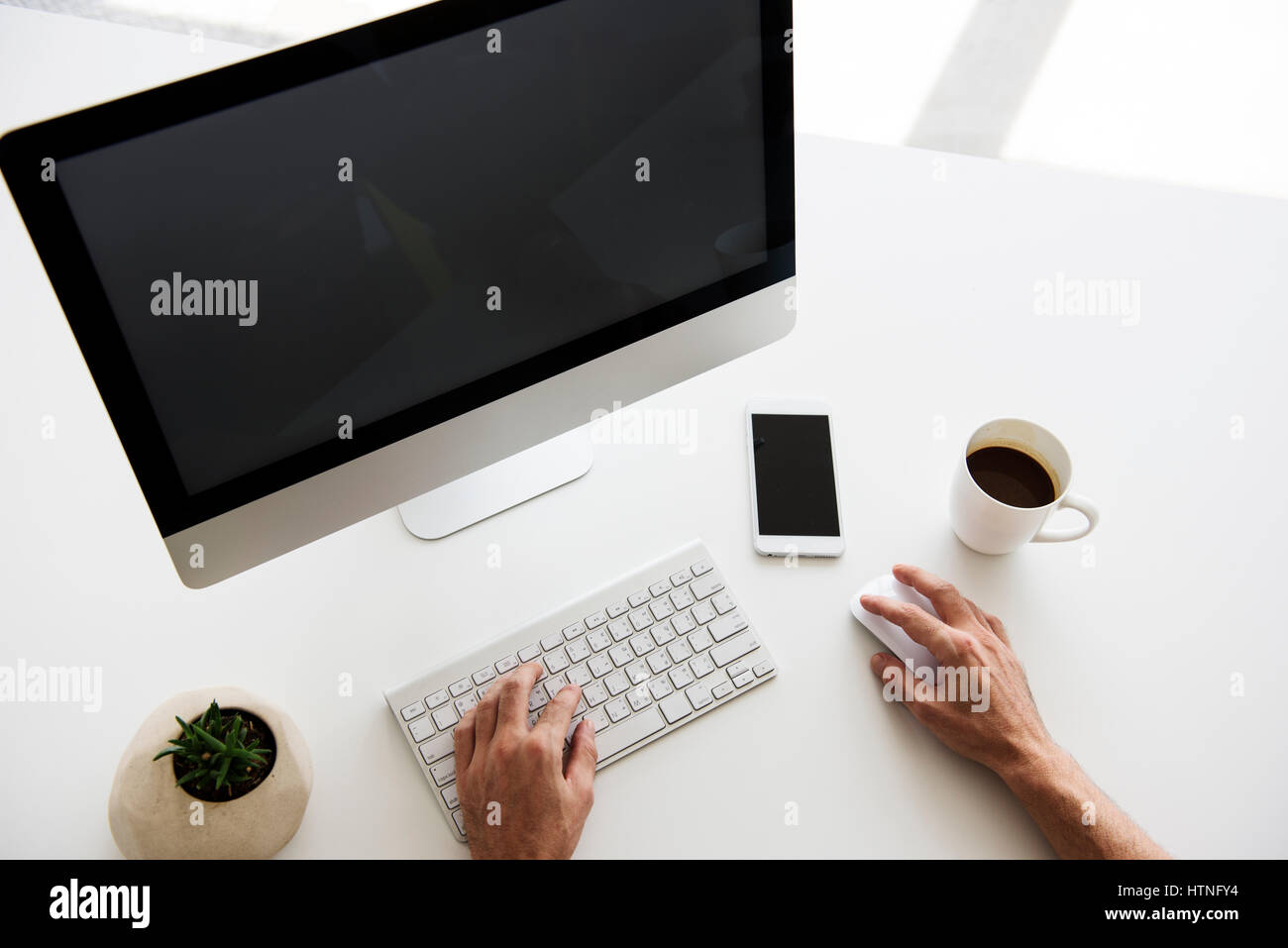 Work Process Hands Office Workplace Stock Photo - Alamy