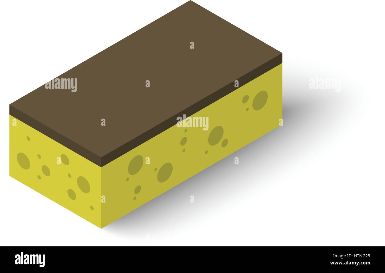 Sponge icon. Isometric illustration of sponge vector icon for web Stock ...
