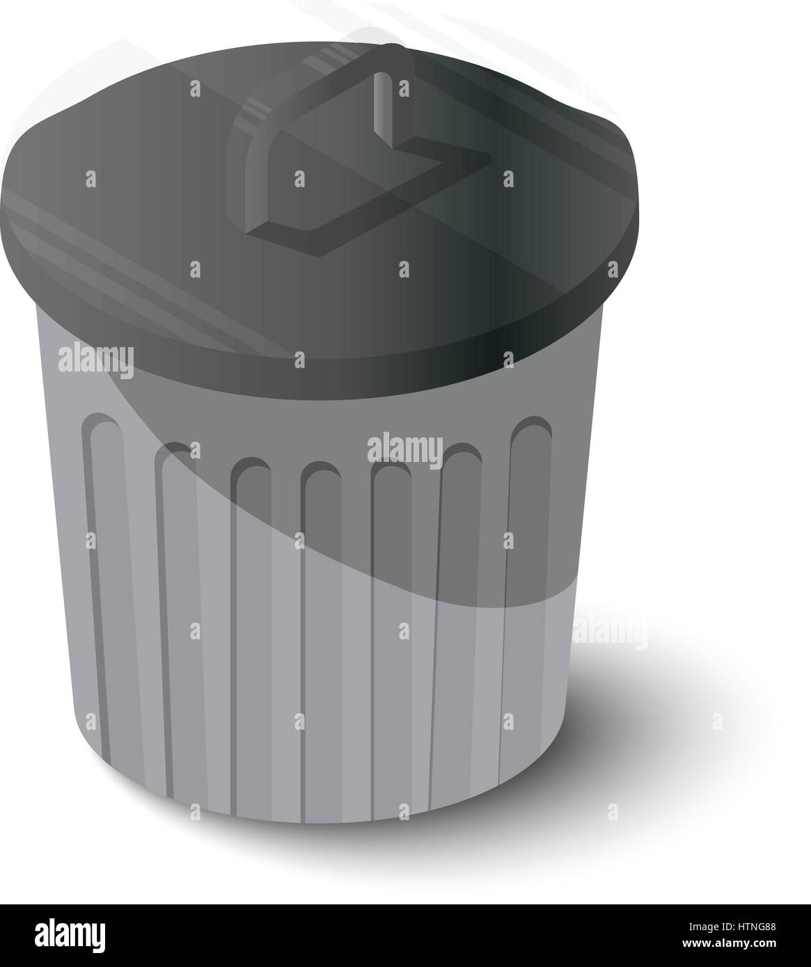 Bin icon. Isometric illustration of bin vector icon for web Stock ...