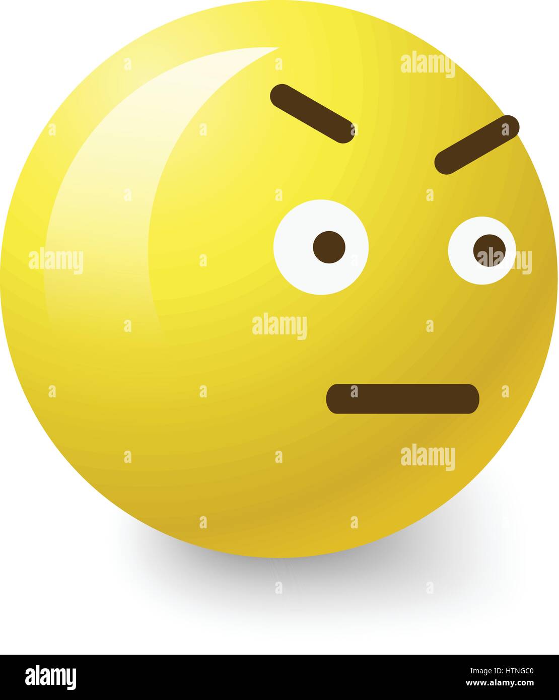 Angry smiley icon. Cartoon illustration of angry smiley vector icon for ...