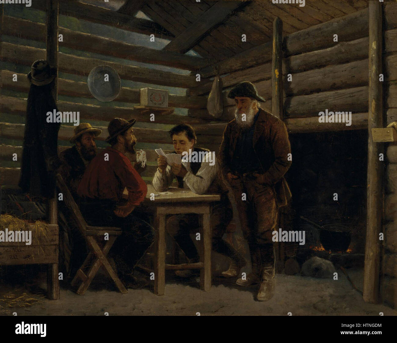 William Hahn - Miners Playing Cards Stock Photo - Alamy