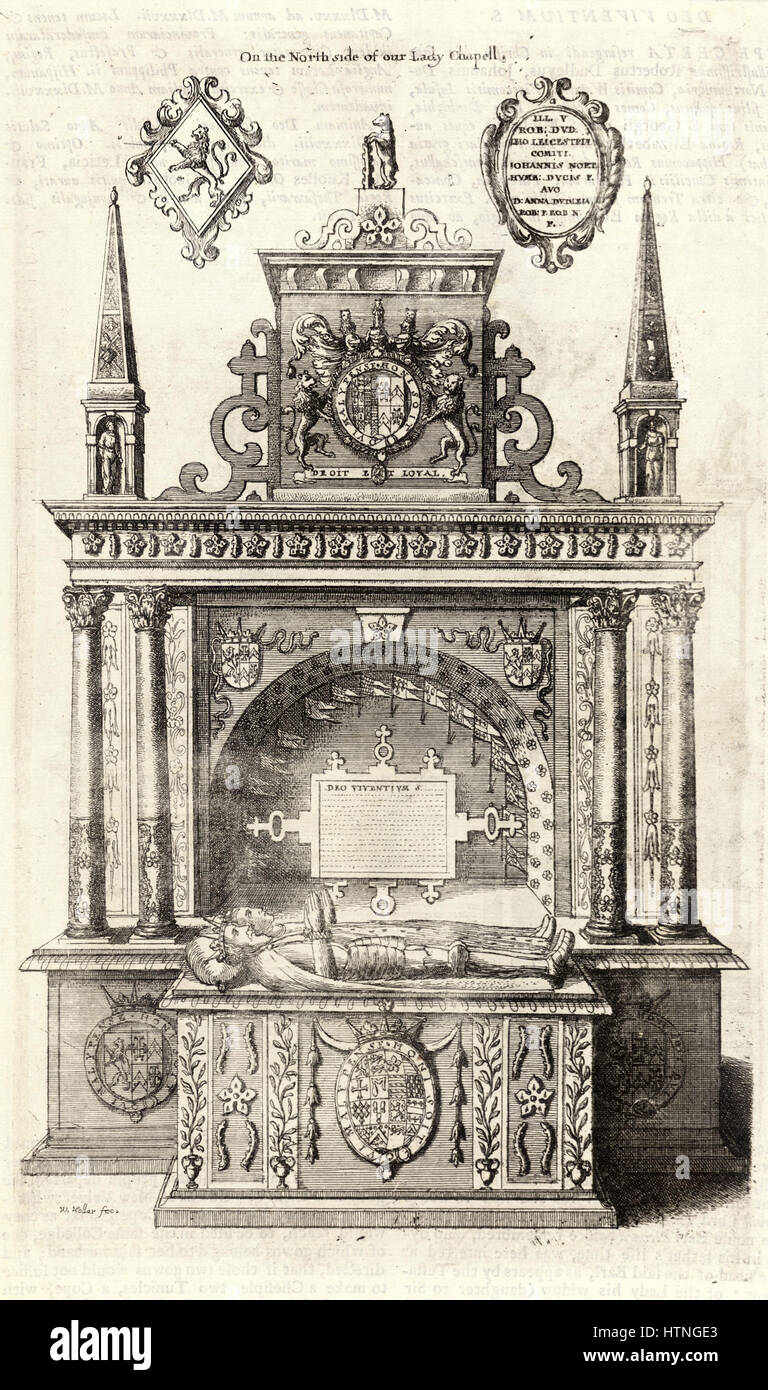 Wenceslas Hollar - Robert Dudley, Earl of Leicester (monument Stock ...
