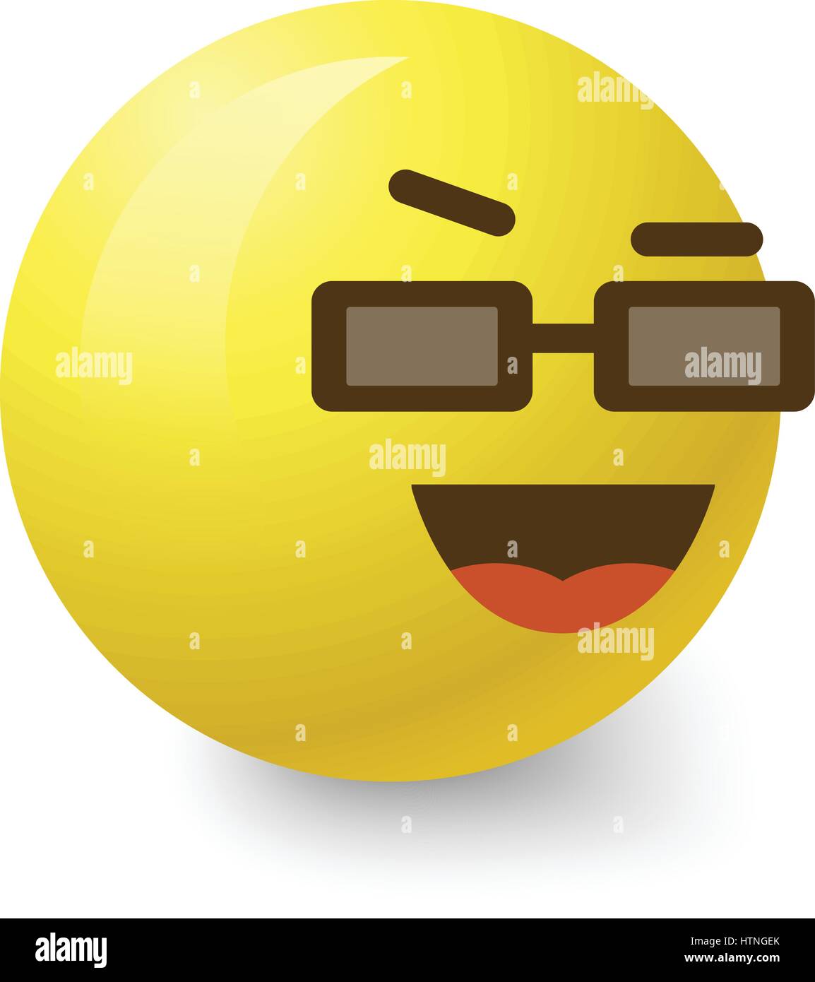 Cool smiley icon. Cartoon illustration of cool smiley vector icon for ...
