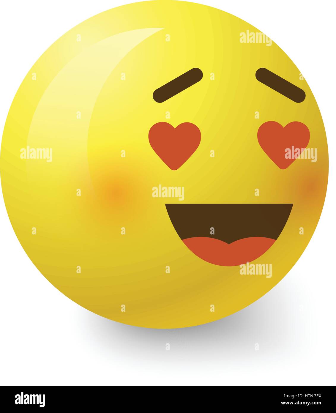 In love smiley icon. Cartoon illustration of in love smiley vector icon ...