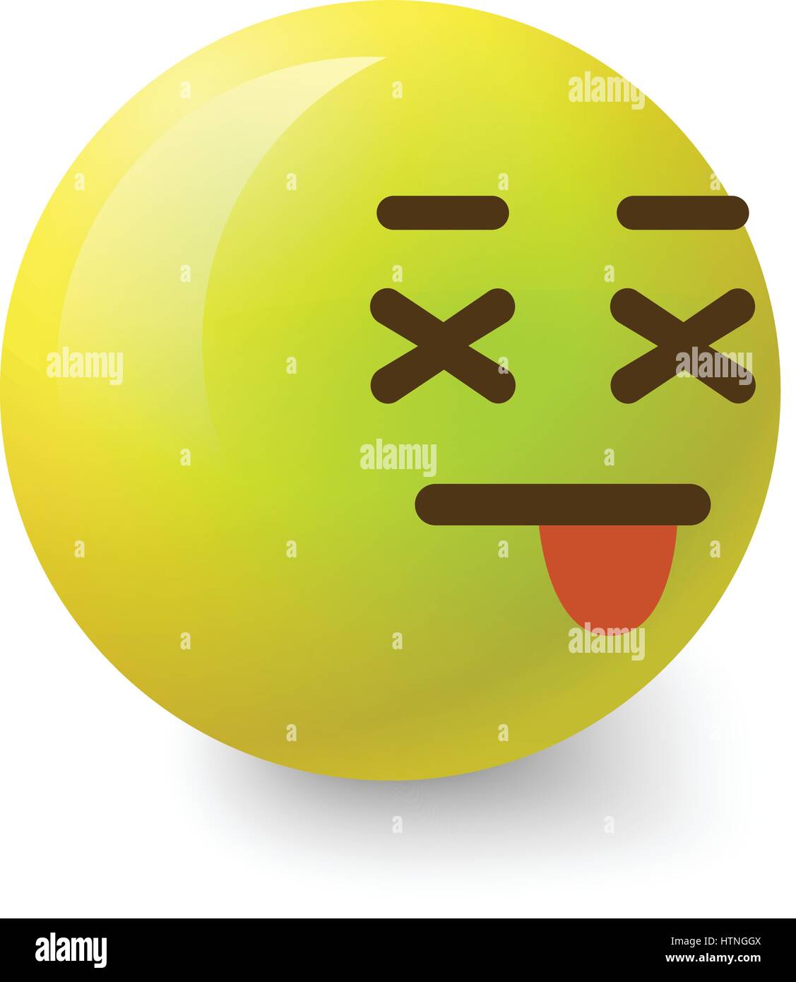Sick smiley icon. Cartoon illustration of sick smiley vector icon for ...