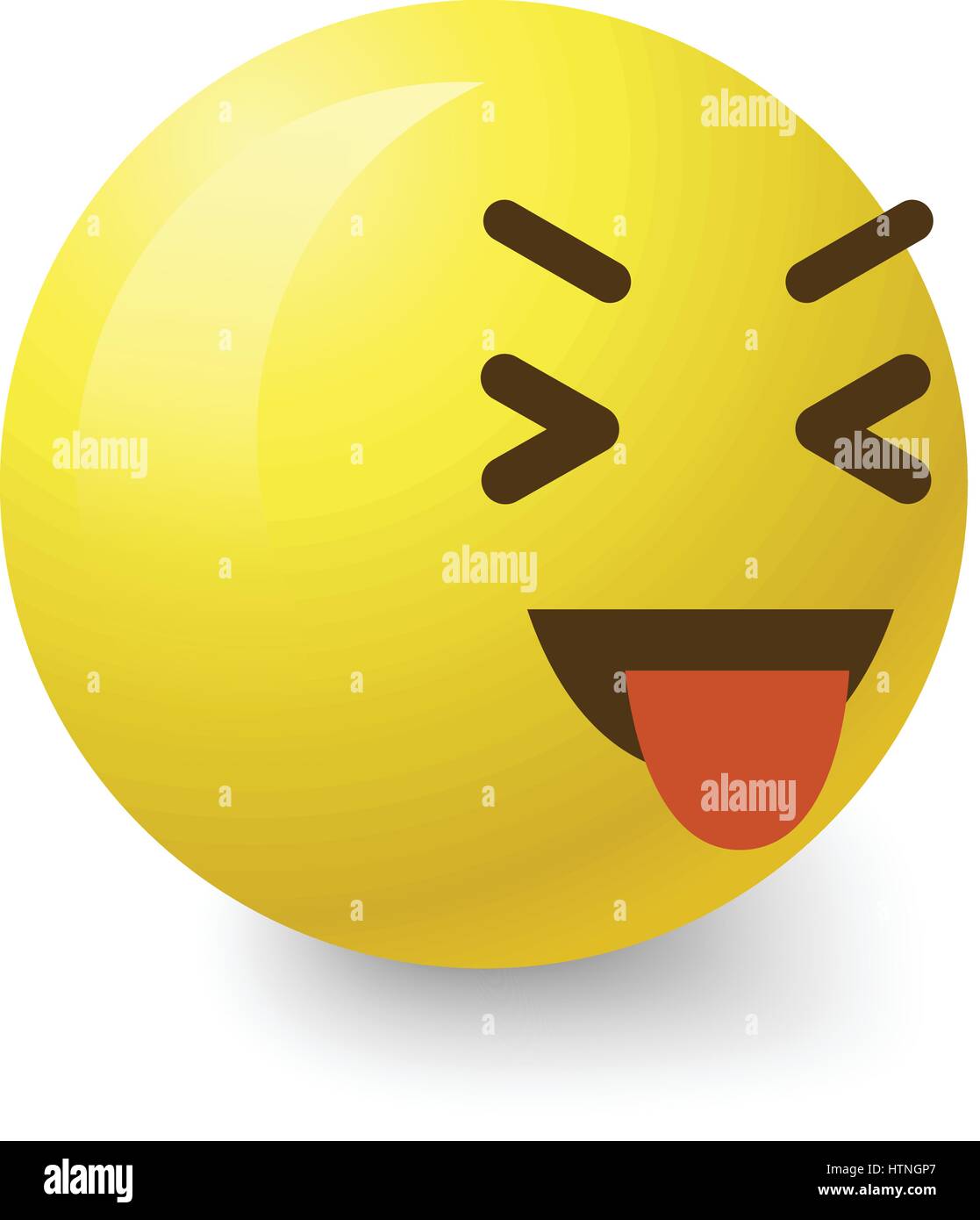 Teasing smiley icon. Cartoon illustration of teasing smiley vector icon ...