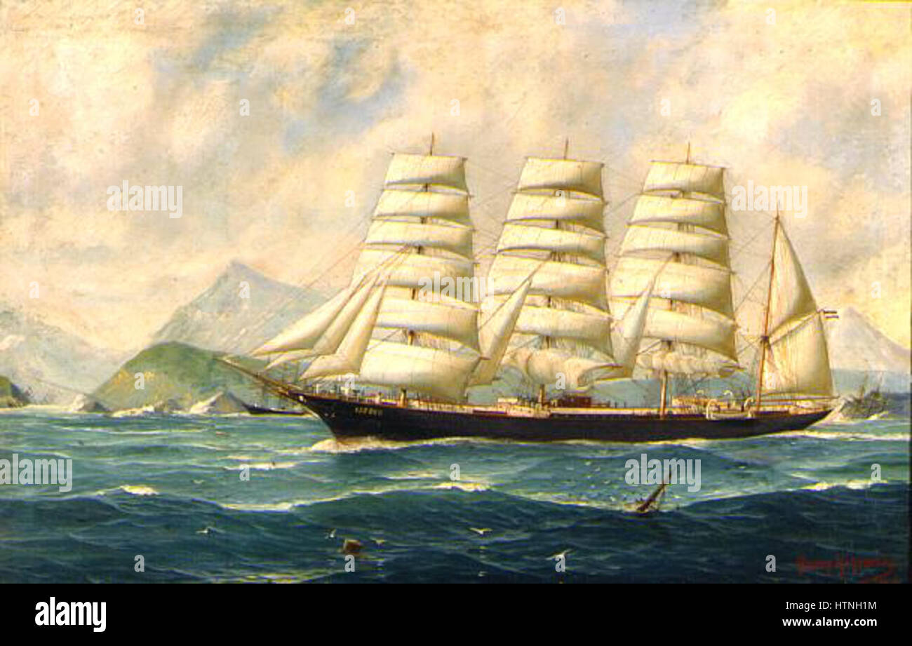 John Henry Mohrmann - The German barque Isebek Stock Photo - Alamy