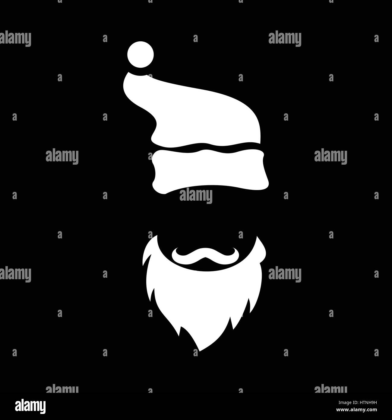 Beard santa claus icon. Simple illustration of beard santa claus vector ...