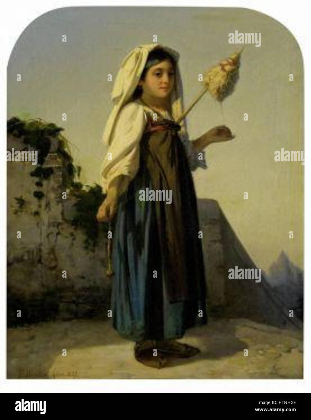 Neapolitan woman, 1857 - Ferdinand Winter Stock Photo - Alamy