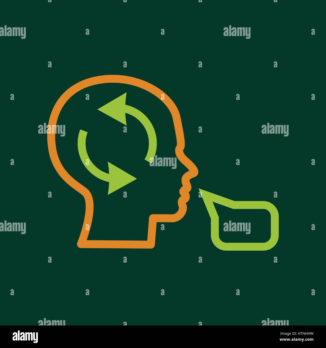 Speaking icon. Outline illustration of speaking vector icon for web ...