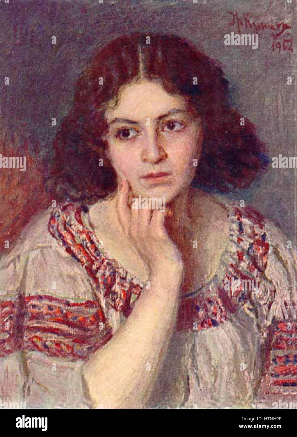 The portrait of Maria Kuznetsova as Maria in the opera ‘Mazepa ...