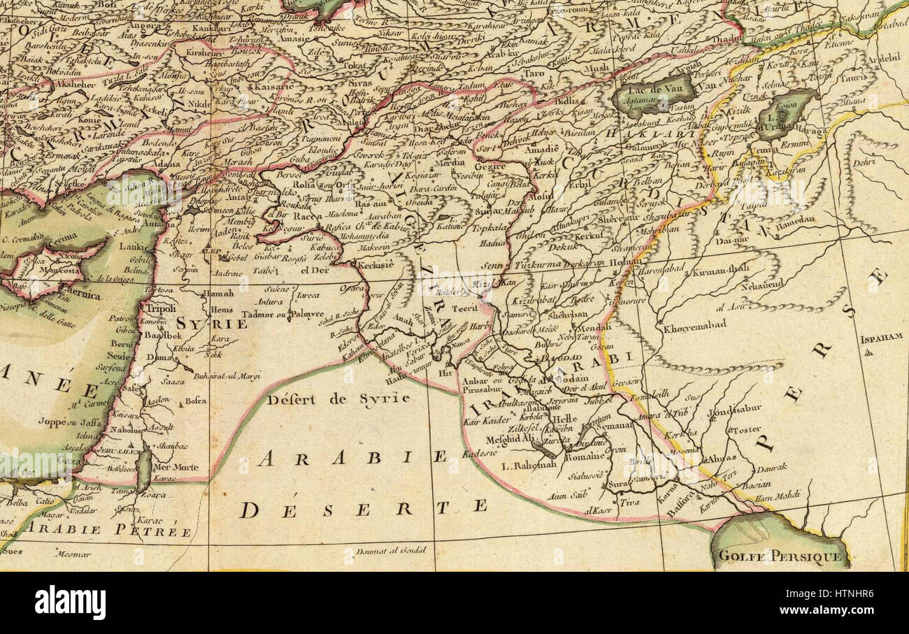 Rigobert Bonne’s 1791 map of Turkey in Asia offers a detailed view of ...