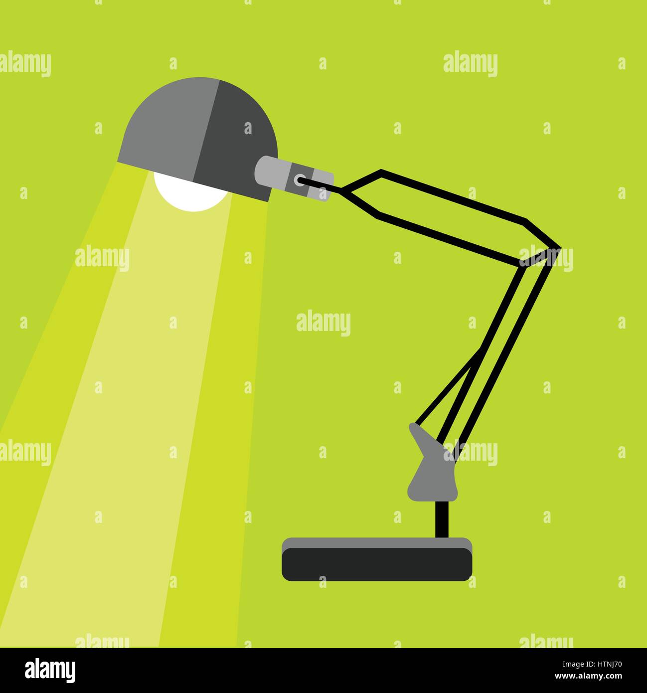 Long table lamp icon. Flat illustration of long table lamp vector icon ...