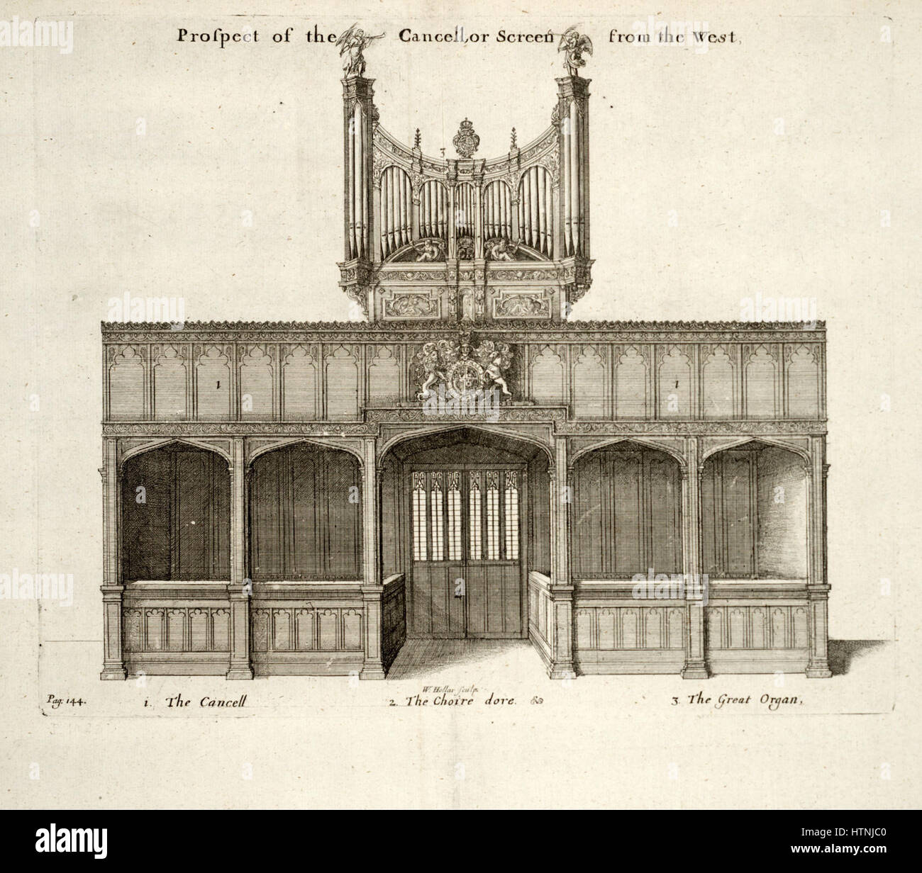 Wenceslas Hollar - Windsor. St George's Chapel. Choir screen Stock ...