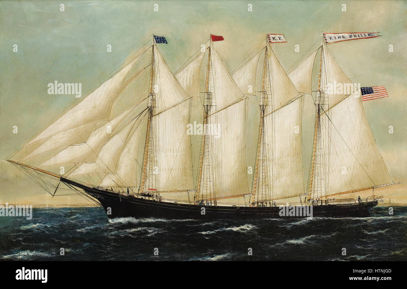 Four mast schooner hi-res stock photography and images - Alamy