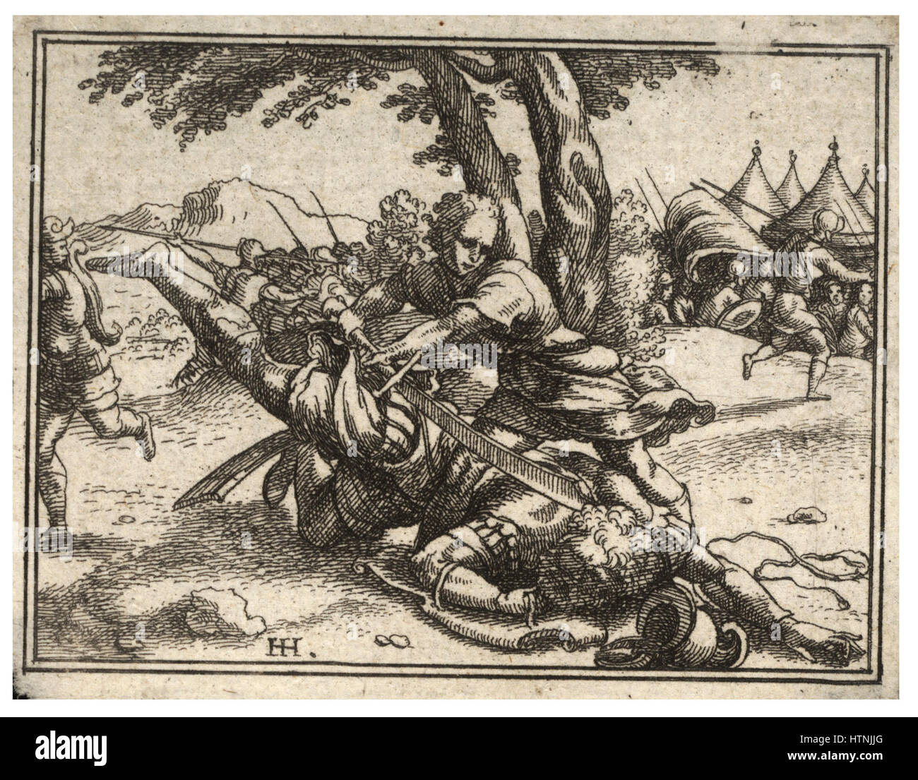 Wenceslas Hollar - David and Goliath Stock Photo - Alamy