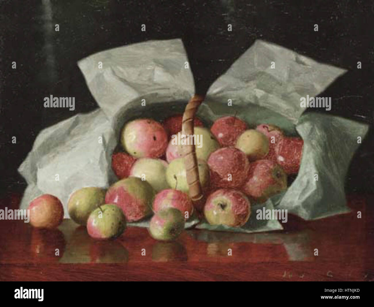 'Lady Apples in Overturned Basket' by William J. McCloskey is a still ...