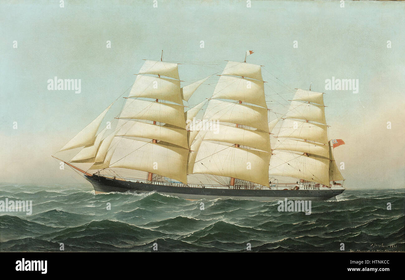 Clipper ship oil painting hi-res stock photography and images - Alamy
