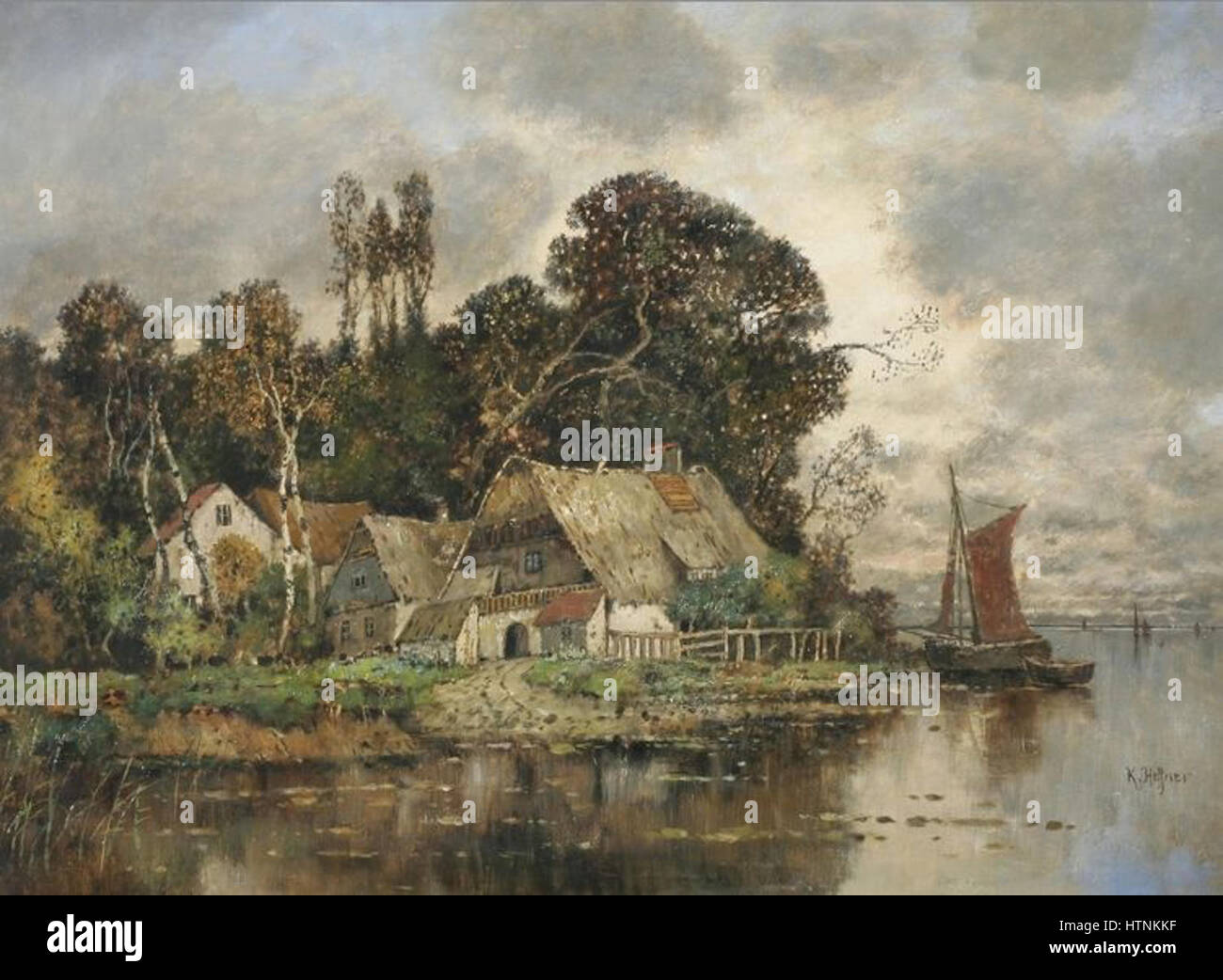 Karl Heffner’s 'Mecklenburgische Landschaft' presents a serene ...
