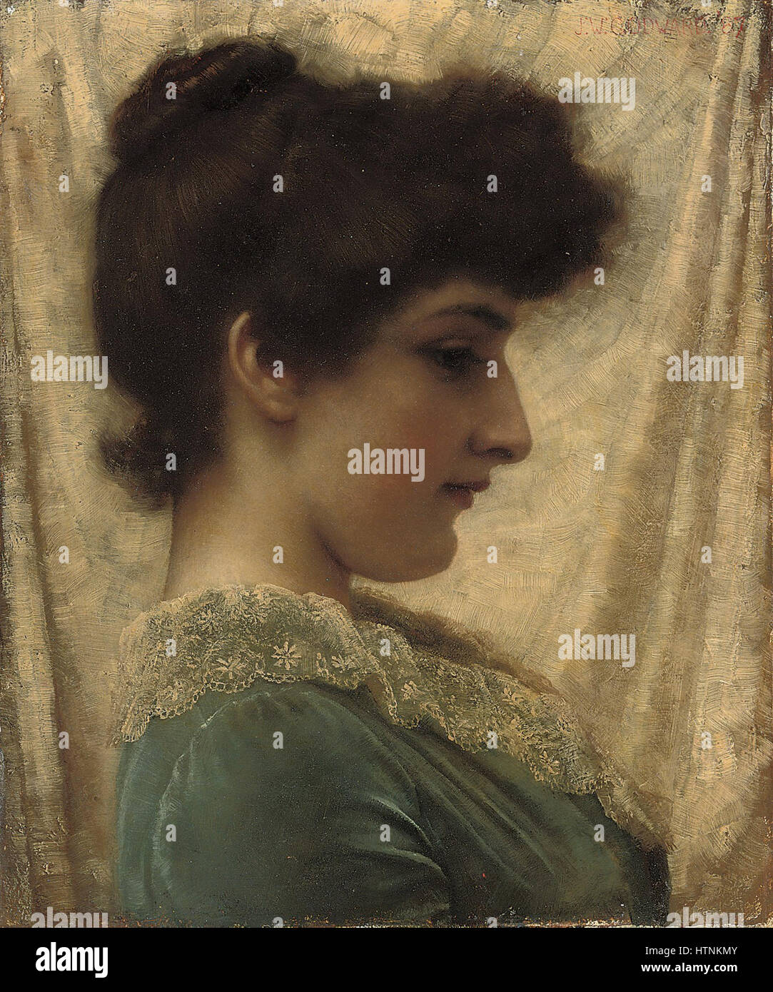 John William Godward - Dora - 1887 Stock Photo - Alamy