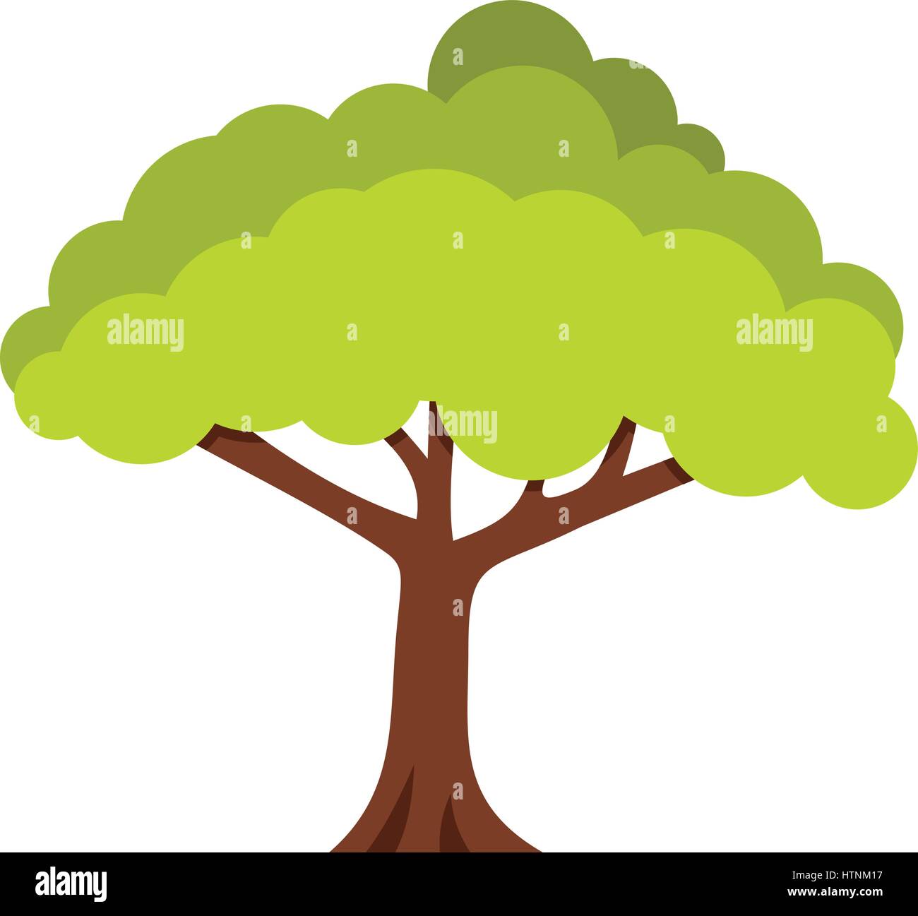 Tree icon in flat style isolated on white background vector ...