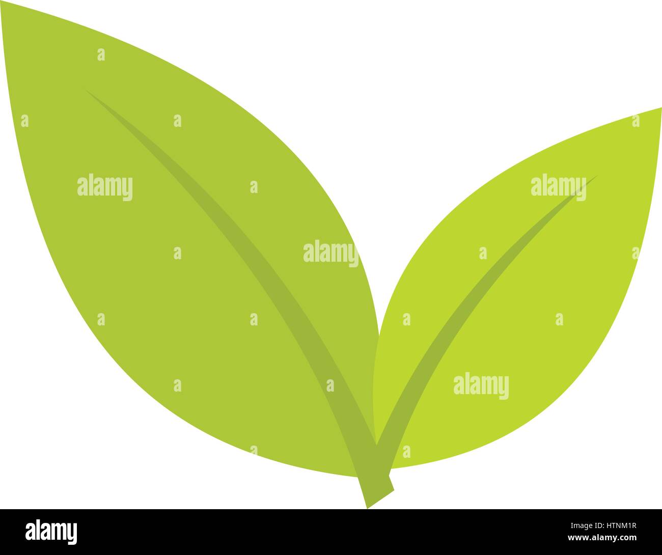 Leaf icon in flat style isolated on white background vector ...